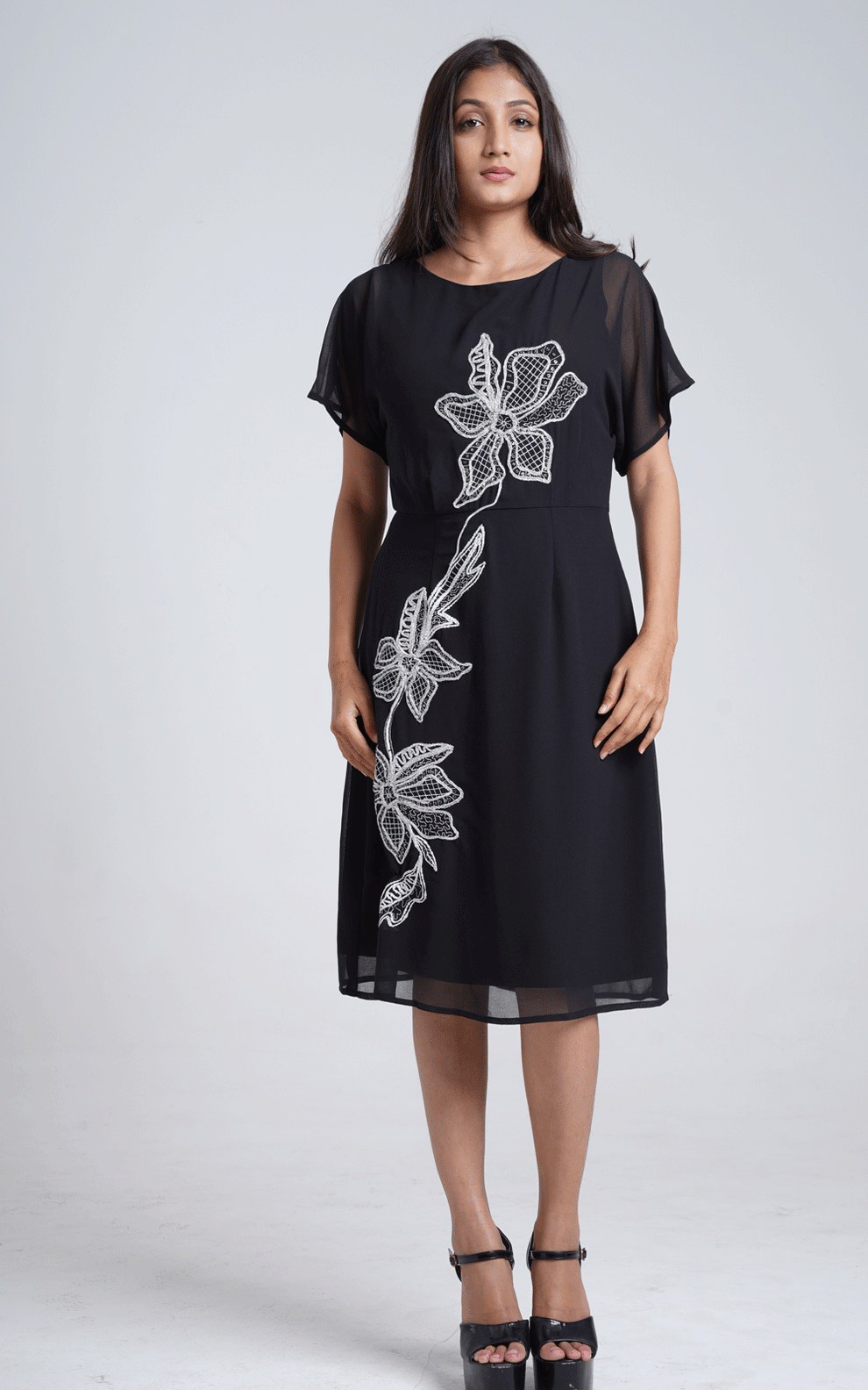 Dazzle -Dori floral Embroidered casual/ party wear dress – Galocher ...